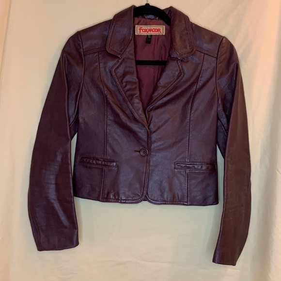 Foxmoor | Jackets & Coats | Vintage Leather Short Jacket Foxmoor Size ...